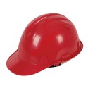 Casque de chantier rouge avec serre-nuque réglable